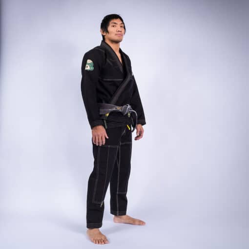 Inverted Gear BJJ Gi Gold Weave V2 svart - Rebelz